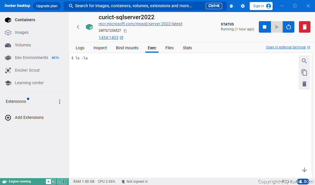 画像 - コマンド ls -la を入力