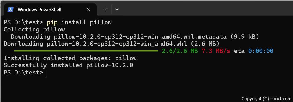 画像 - pip install pillow